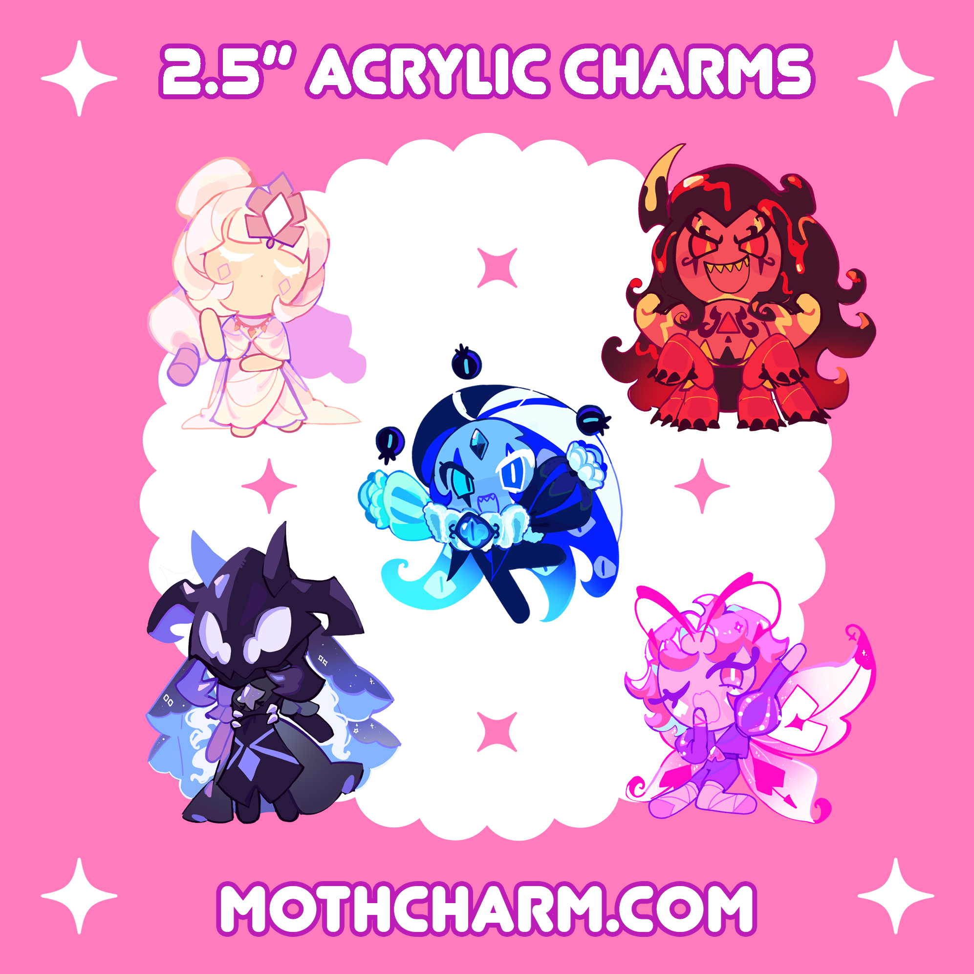 [PREORDER] Beta Beast Acrylic Charms – Mothcharm